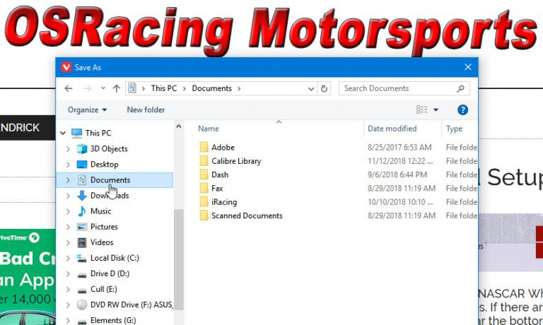 How To Download and Open iRacing Setups - Old School Racing Motorsports